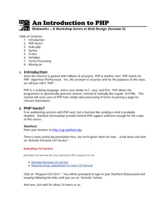 Winter%200405%20-%20Beginning%20PHP | PDF