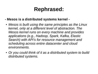 Apache Mesos Overview and Integration | PPT
