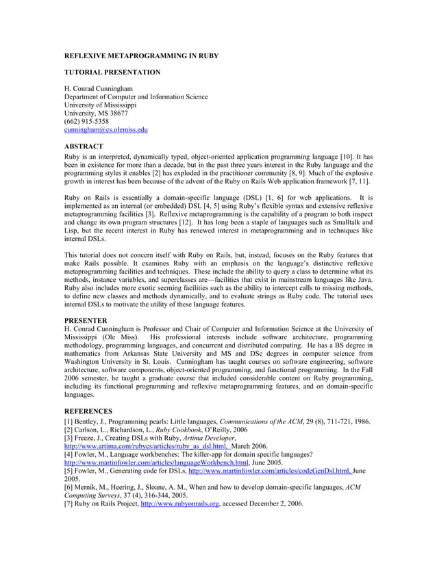 RubyMetaprogramming | PDF