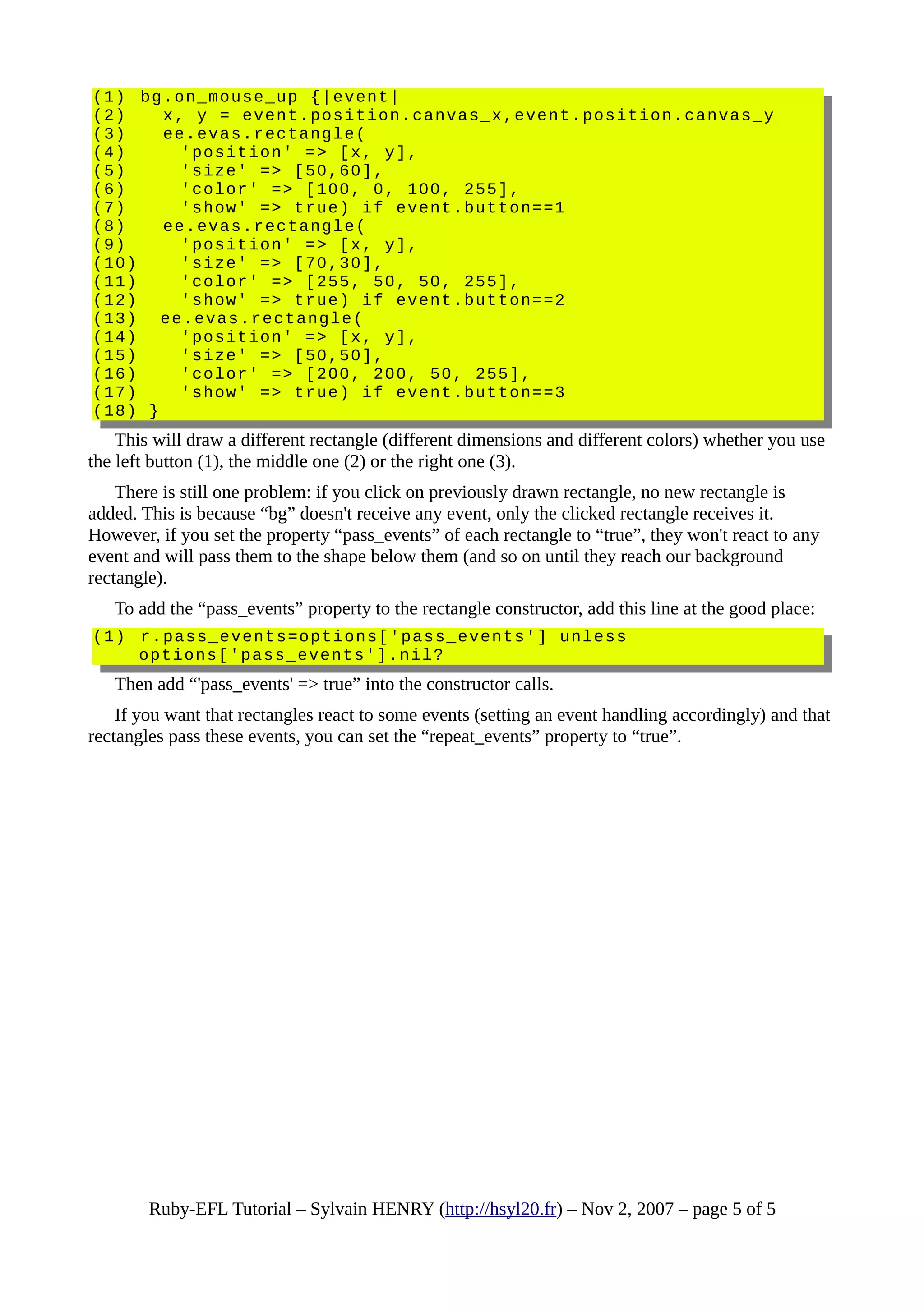 ruby-efl-tutorial-hsyl20 | PDF | Programming Languages | Computing