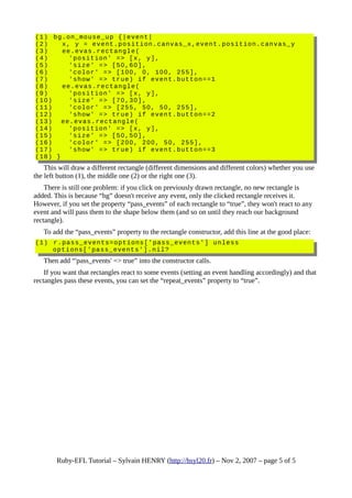 ruby-efl-tutorial-hsyl20 | PDF | Programming Languages | Computing