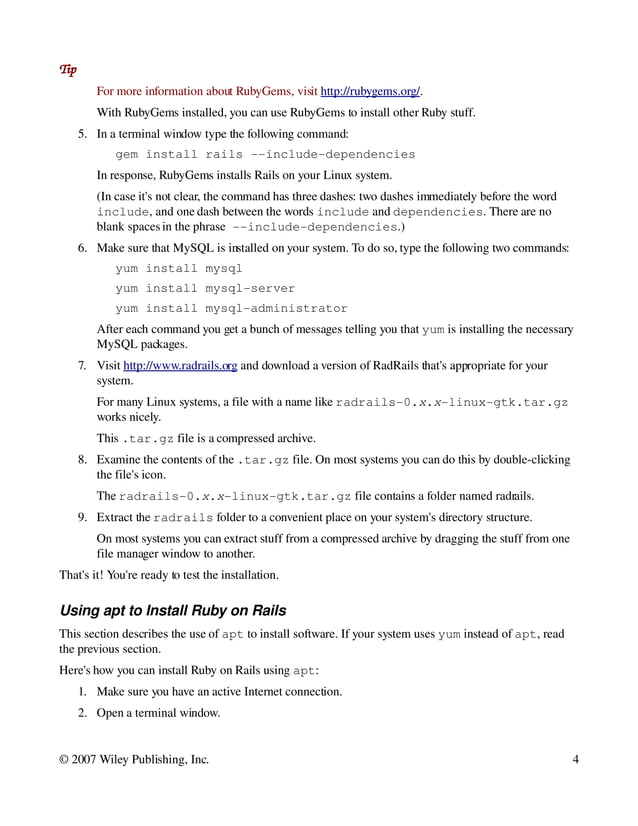 InstallingRoRinLinux | PDF