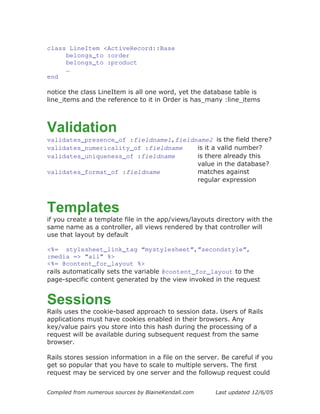 RubyOnRails-Cheatsheet-BlaineKendall | PDF