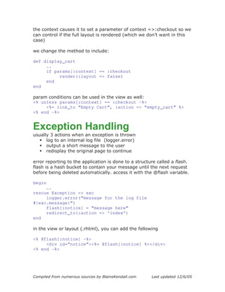 RubyOnRails-Cheatsheet-BlaineKendall | PDF