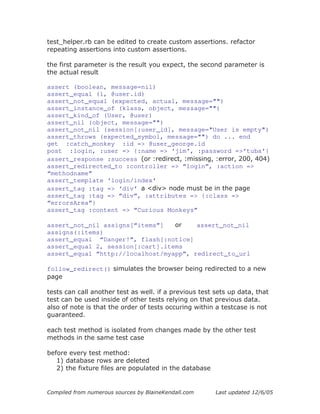 RubyOnRails-Cheatsheet-BlaineKendall | PDF