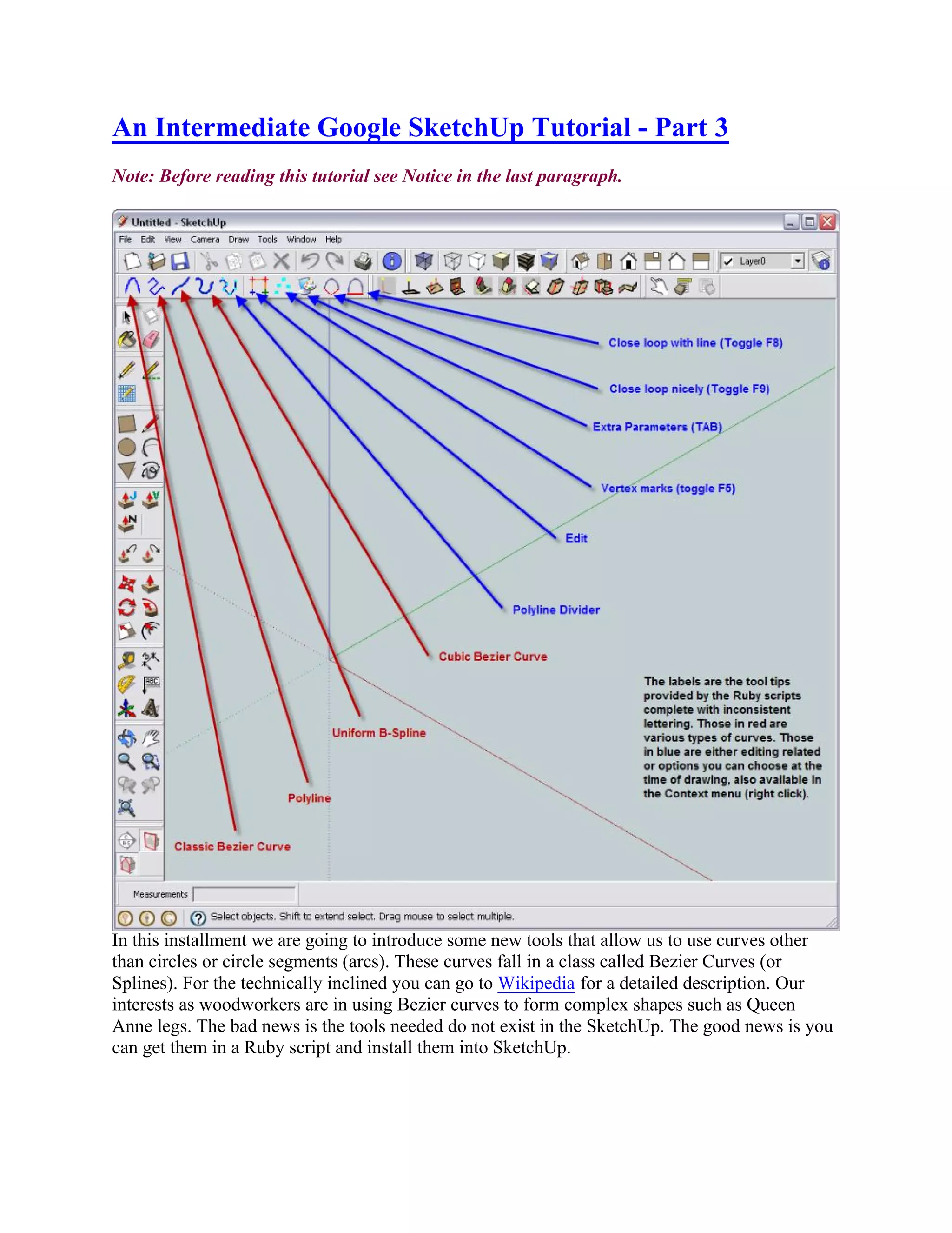An%20Intermediate%20Google%20SketchUp%20Tutorial%20-%20Part%203 | PDF