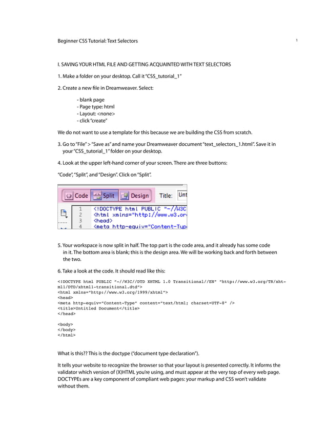 Css Tutorial 1 Pdf