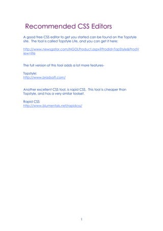 CSS_GUIDE_Intro | PDF