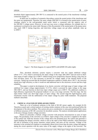 Electric Power Converter with a Wide Input Voltage Range | PDF | Consumer Electronics ...
