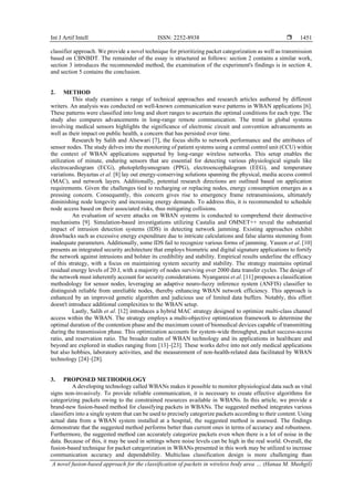 A novel fusion-based approach for the classification of packets in wireless body area networks | PDF