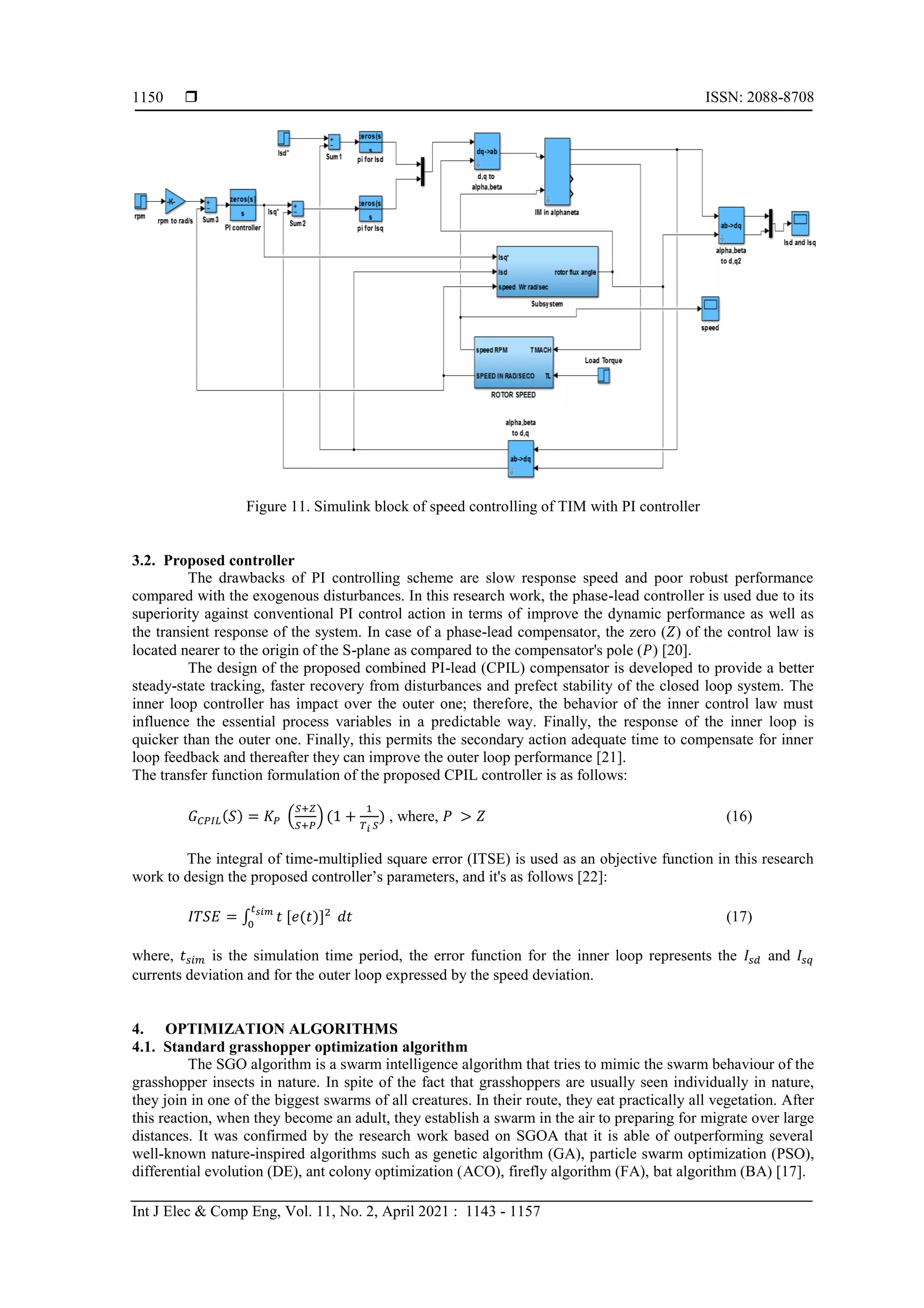 Speed controller design for three-phase induction motor based on dynamic adjustment grasshopper ...