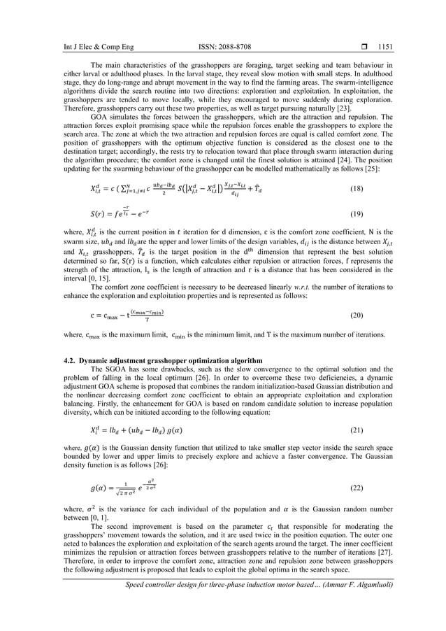 Speed controller design for three-phase induction motor based on dynamic adjustment grasshopper ...