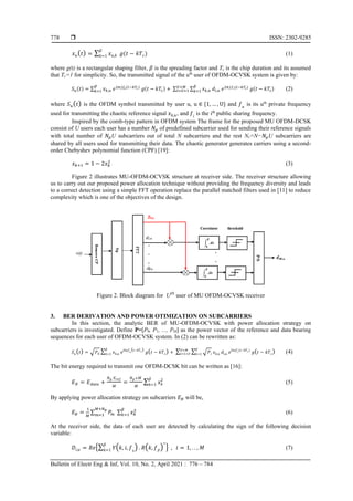 Design and optimization of multi user OFDM orthogonal chaotic vector ...