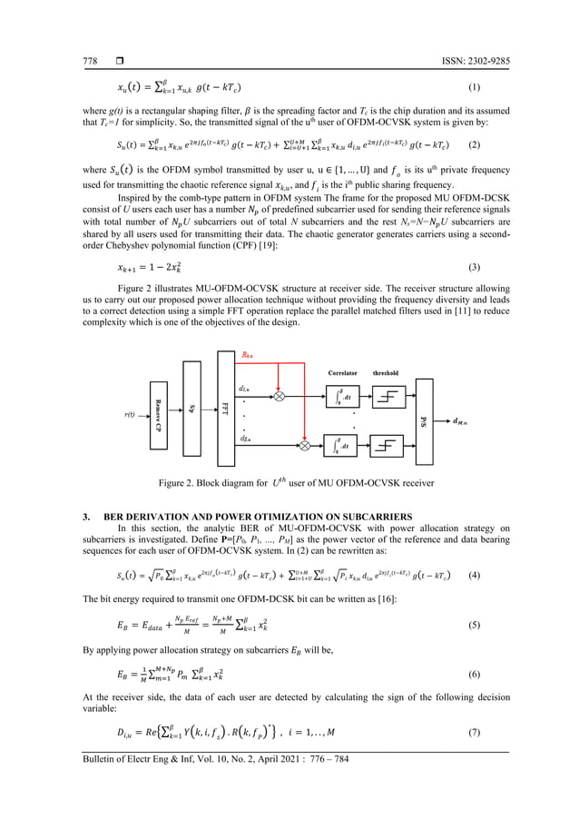 Design and optimization of multi user OFDM orthogonal chaotic vector shift keying communication ...