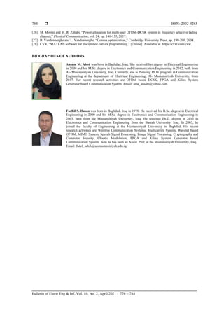 Design and optimization of multi user OFDM orthogonal chaotic vector shift keying communication ...