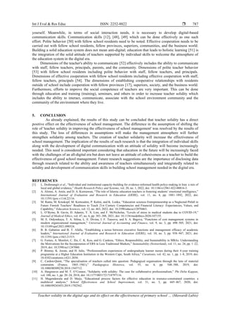 Teacher solidity in the digital age and its effect on the effectiveness ...