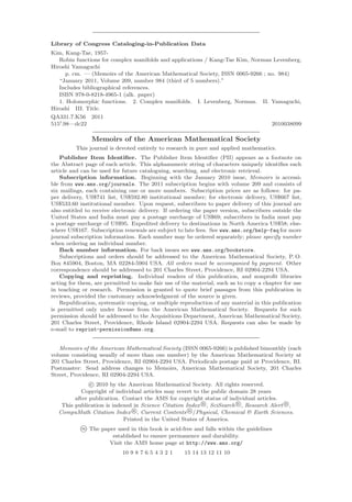 Robin Functions For Complex Manifolds And Applications Kangtae Kim | PDF