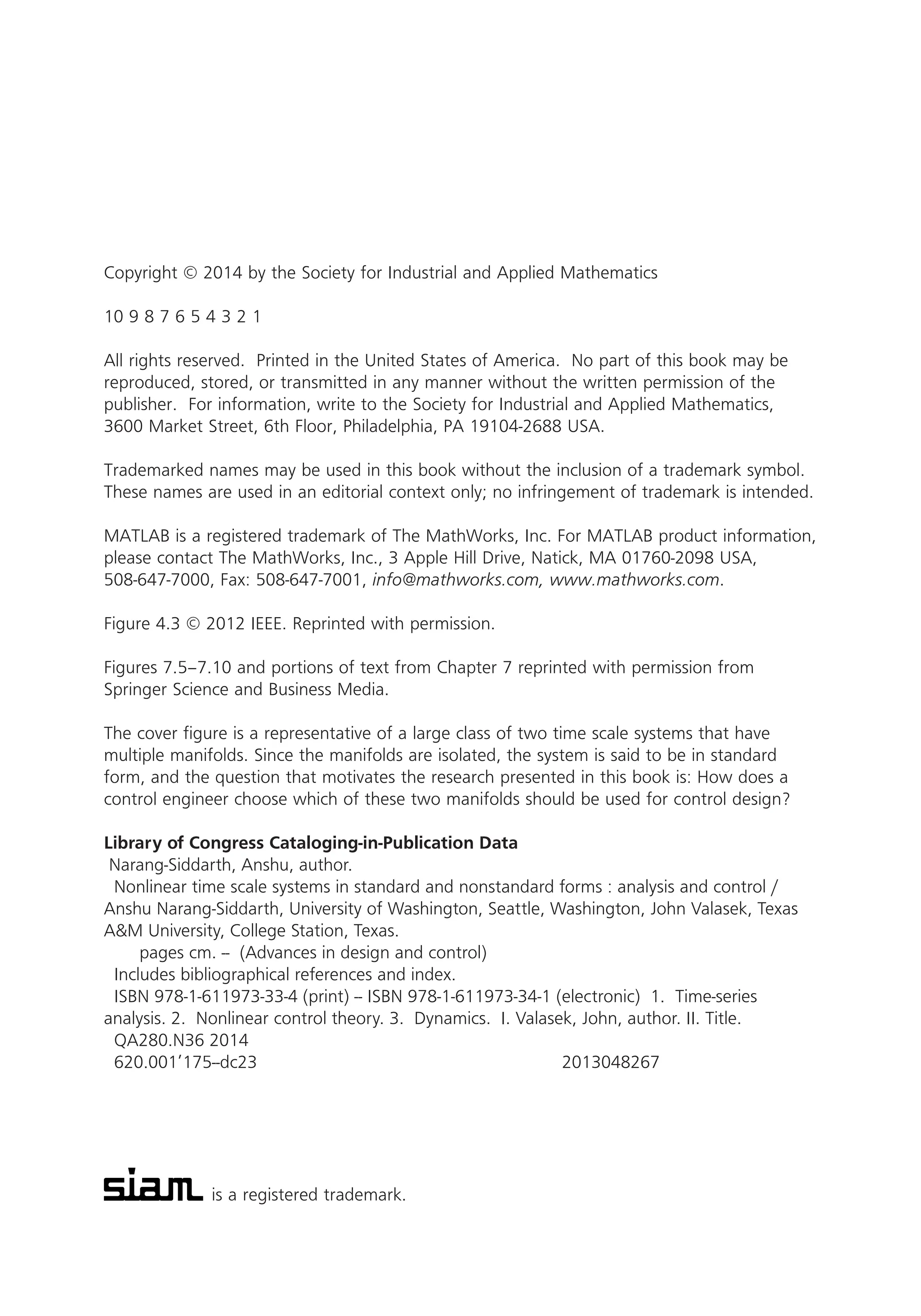 Nonlinear Time Scale Systems In Standard And Nonstandard Forms Analysis And Control Anshu ...