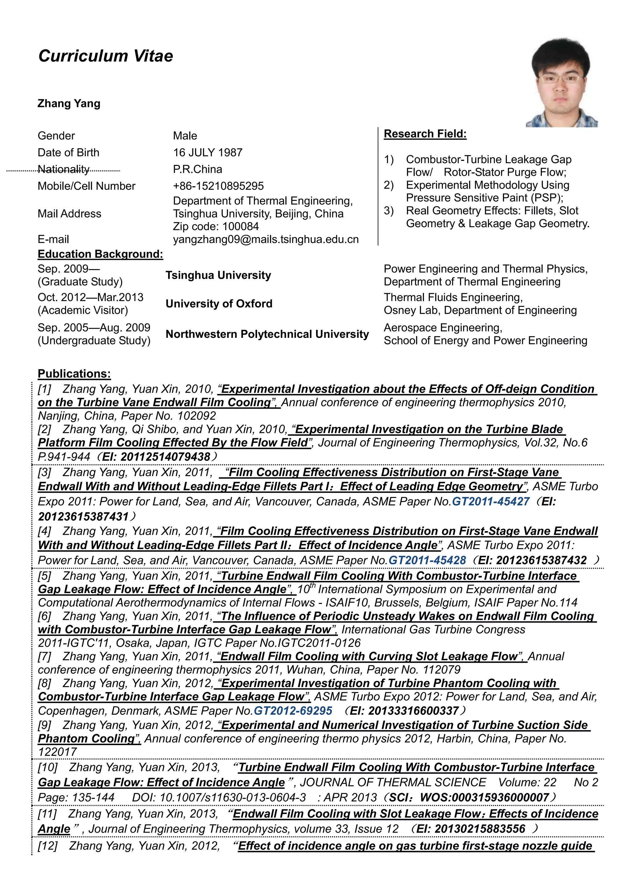 RESUME_2015_Zhang Yang v10.0 (english) | PDF