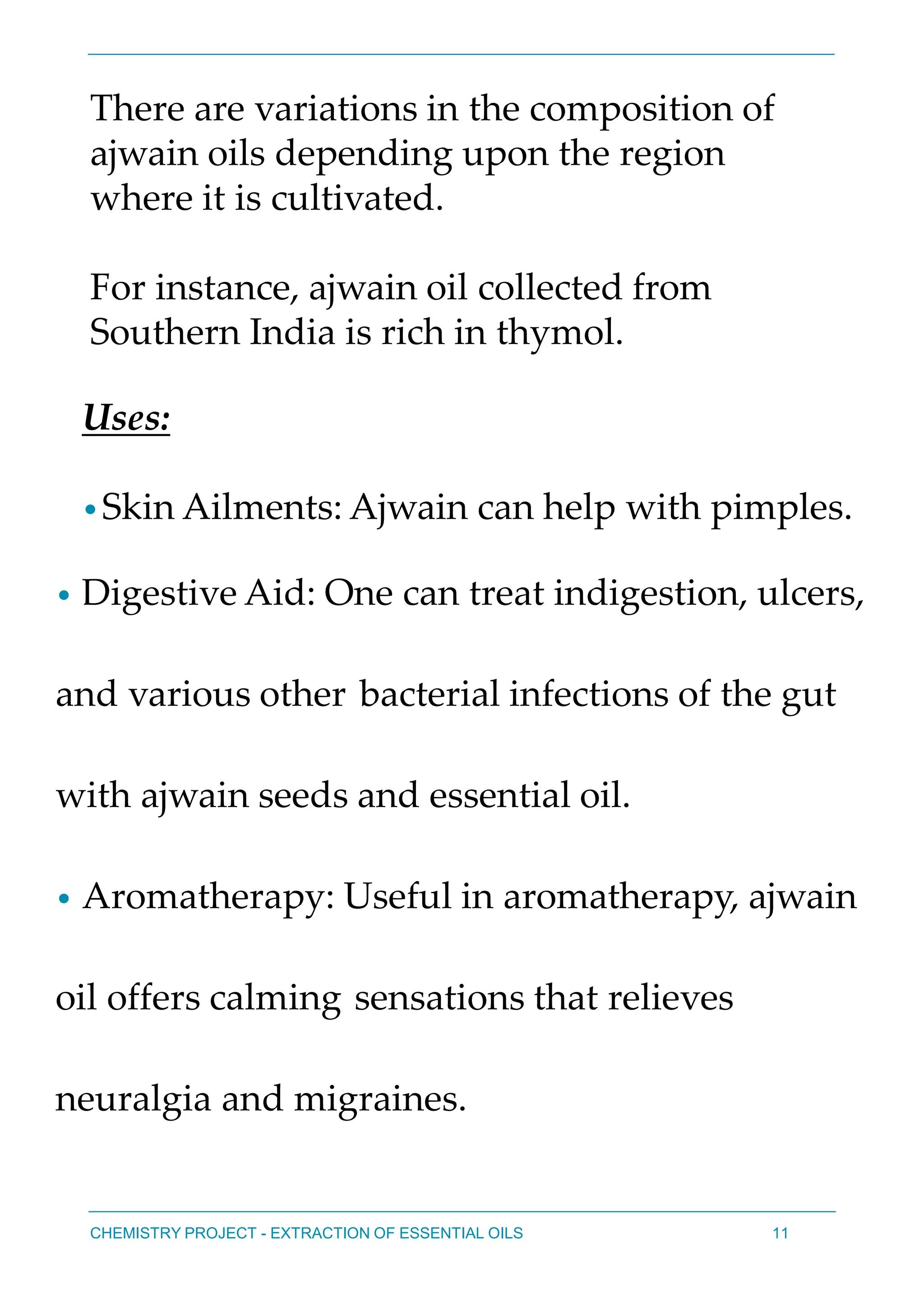 Chemistry Project Extraction of Essential Oils Present in Aniseed(Saunf ...
