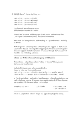 Petrocultures Oil Politics Culture Sheena Wilson Editor Adam Carlson ...