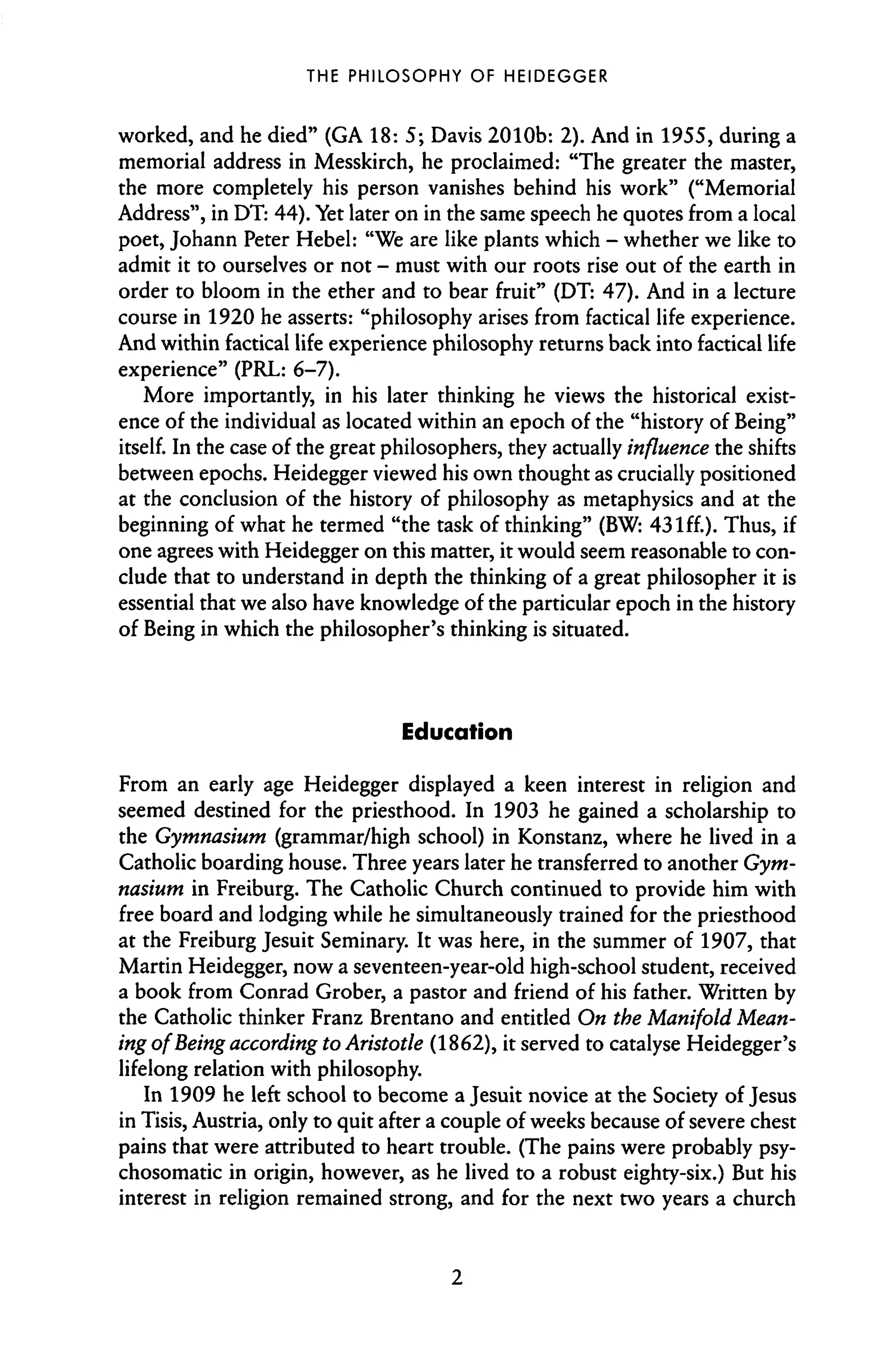 The Philosophy Of Heidegger Michael Watts | PDF