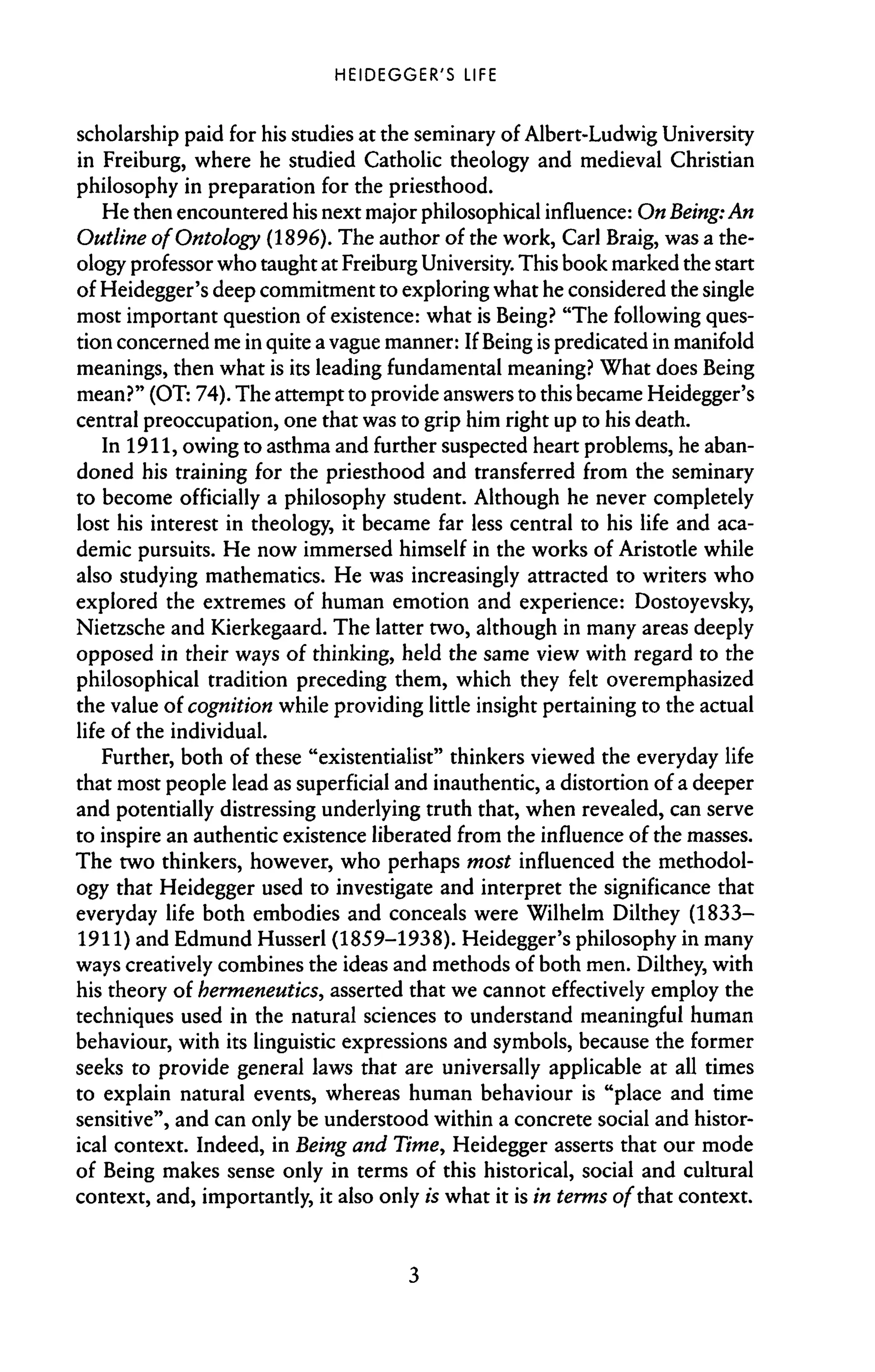 The Philosophy Of Heidegger Michael Watts | PDF