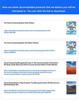 The Cloud Computing Book The Future Of Computing Explained Douglas ...