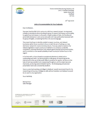 Reference Letter & Awards | DOC