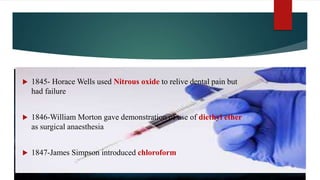 Hiistory of anaesthesia | PPTX