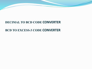 Code Converters & Parity Checker | PPTX