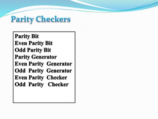 Code Converters & Parity Checker | PPTX