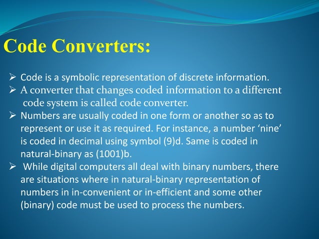 Code Converters & Parity Checker | PPTX | Programming Languages | Computing