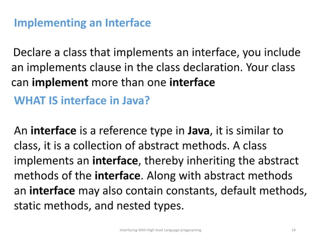 Interfacing With High Level Programming Language | PPTX
