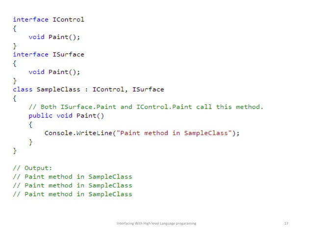 Interfacing With High Level Programming Language | PPTX