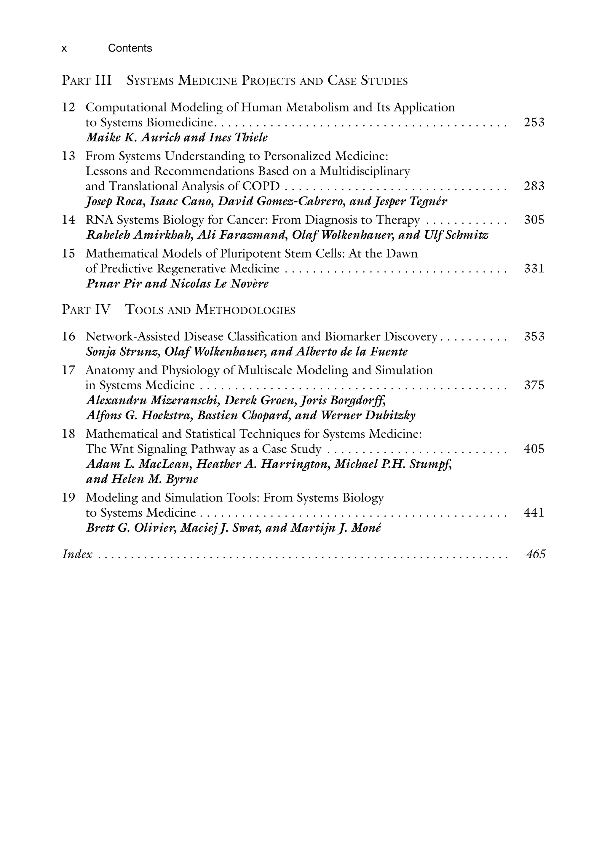 Systems Medicine Ulf Schmitz Olaf Wolkenhauer | PDF