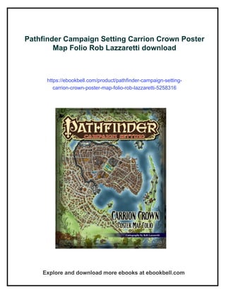 Pathfinder Campaign Setting Carrion Crown Poster Map Folio Rob ...