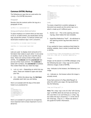 xhtml-documentation | PDF