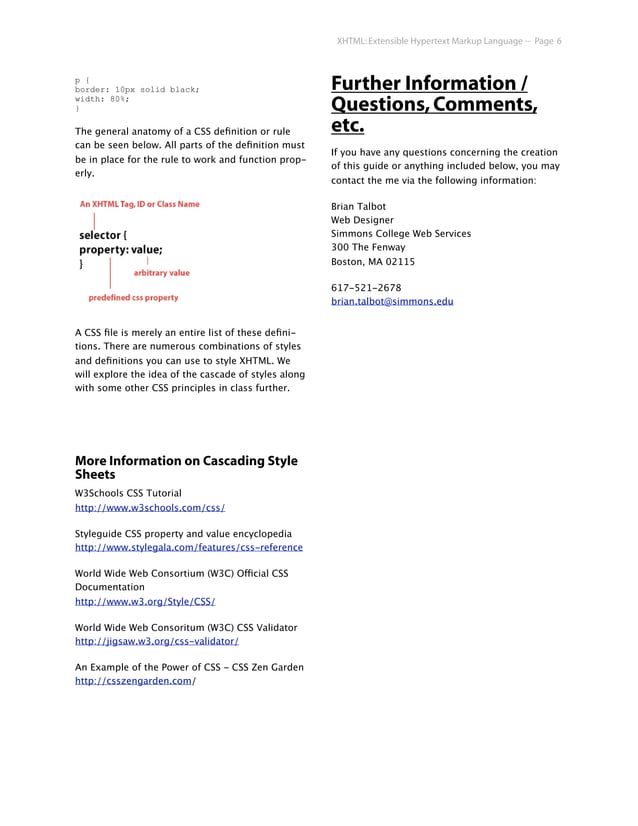 xhtml-documentation | PDF
