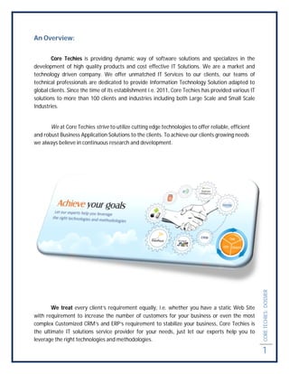 Core Techies Profile & Portfolio - Dossier S | PDF