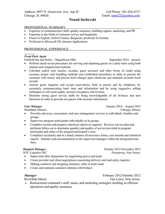 Nenad Inchevski - Resume | PDF