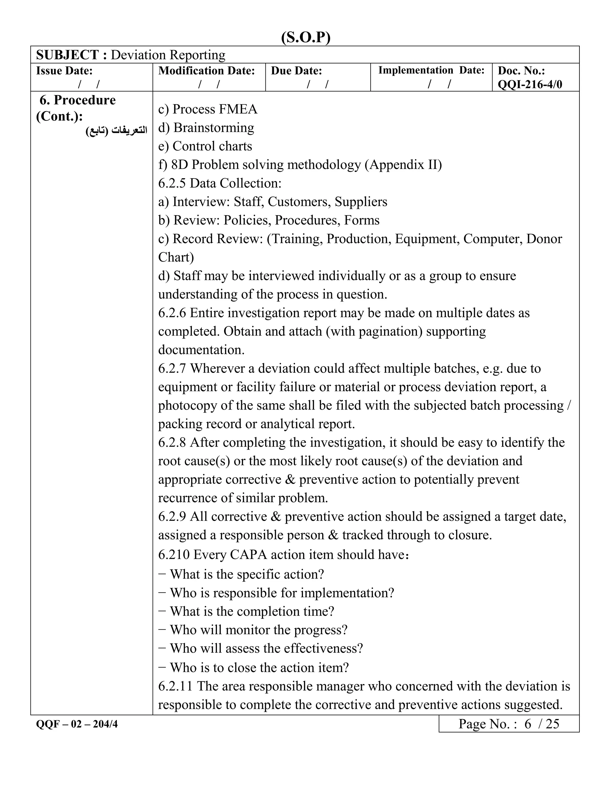 Pharmaceutical Deviation SOP | PDF