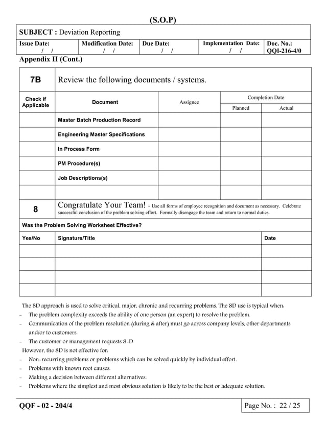 Pharmaceutical Deviation SOP | PDF