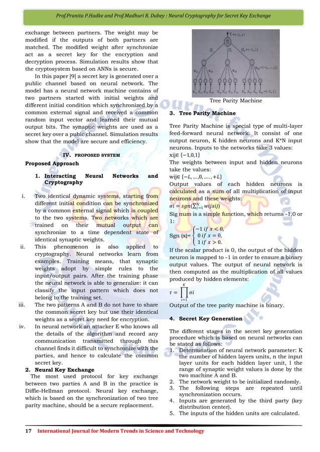 Neural Cryptography for Secret Key Exchange | PDF | Information and Network Security | Computing