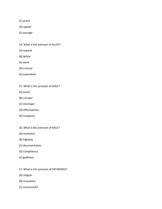 262 Sat Words | PDF