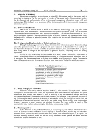 Design of an environmental management information system for the Universidad Distrital | PDF ...