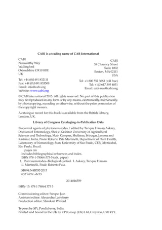 Biocontrol Agents Of Phytonematodes Askary Tarique Hassan Martinelli | PDF
