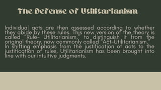 Utilitarianism Ethics | PDF