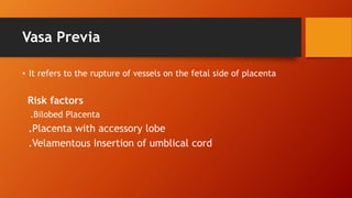 Antepartum hemorrhage causes risk factors | PPT