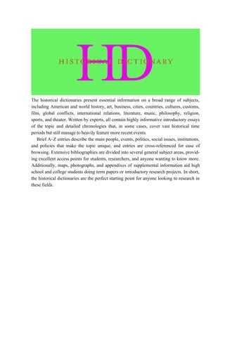 Historical Dictionary Of Descartes And Cartesian Philosophy Second ...